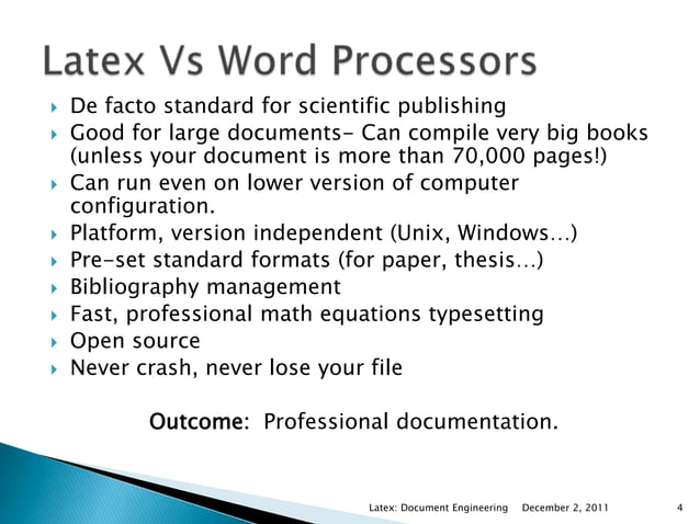 Document typesetting using LateX | PPT
