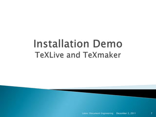 Document typesetting using LateX | PPTX