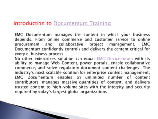 Documentum training | PPTX