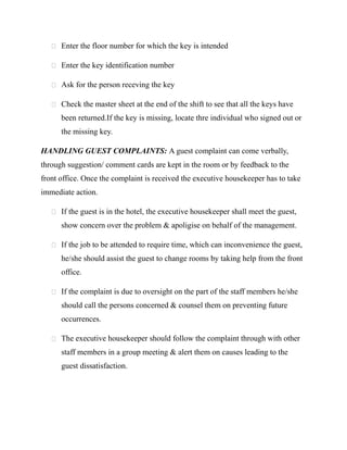 HOUSEKEEPING | PDF | Free Download