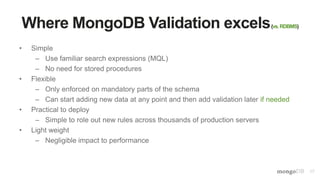 Document Validation in MongoDB 3.2 | PPTX