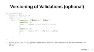 Document Validation in MongoDB 3.2 | PPTX