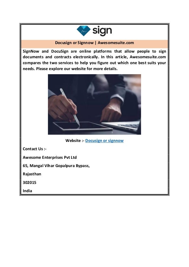 Docusign or Signnow Awesomesuite.com.pdf