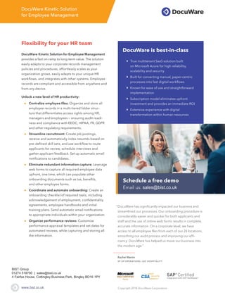 DocuWare Kinetic solution for employee management | PDF
