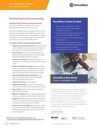 Docuware kinetic solution for invoice processing | PDF
