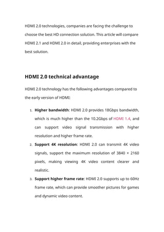 HDMI 2.1 vs. 2.0: The Best HD Connection for Your Business | DOCX