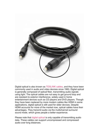 HDMI ARC vs Optical: What are the Differences? | DOCX