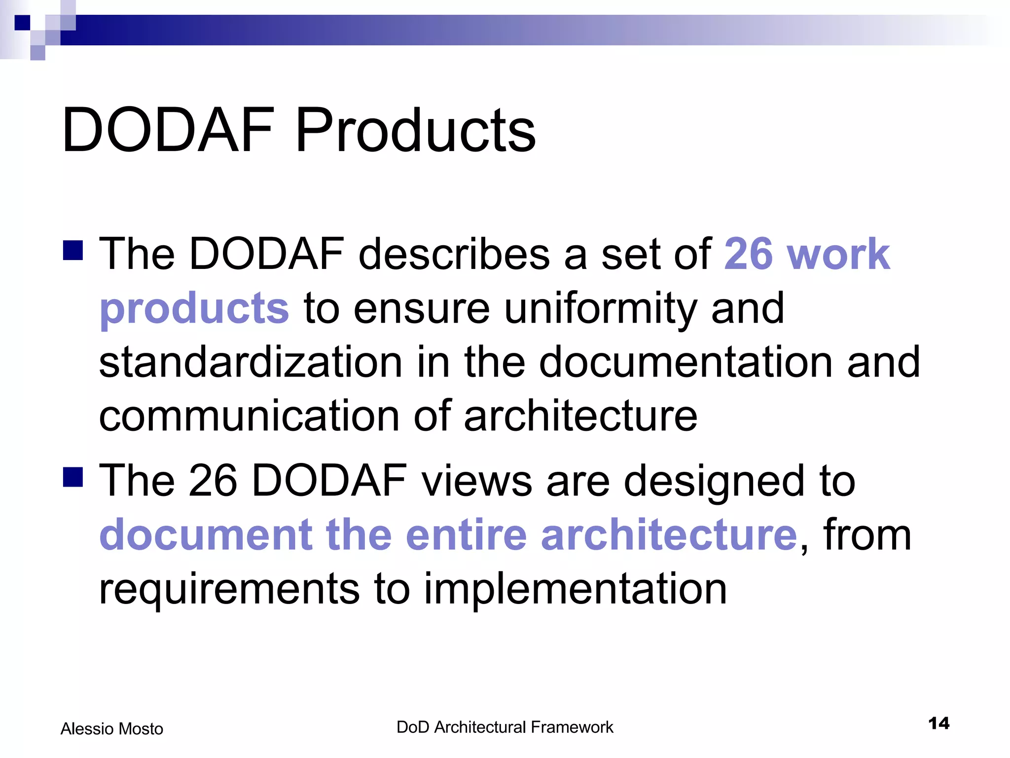 Dod Architecture Framework Overview Ppt