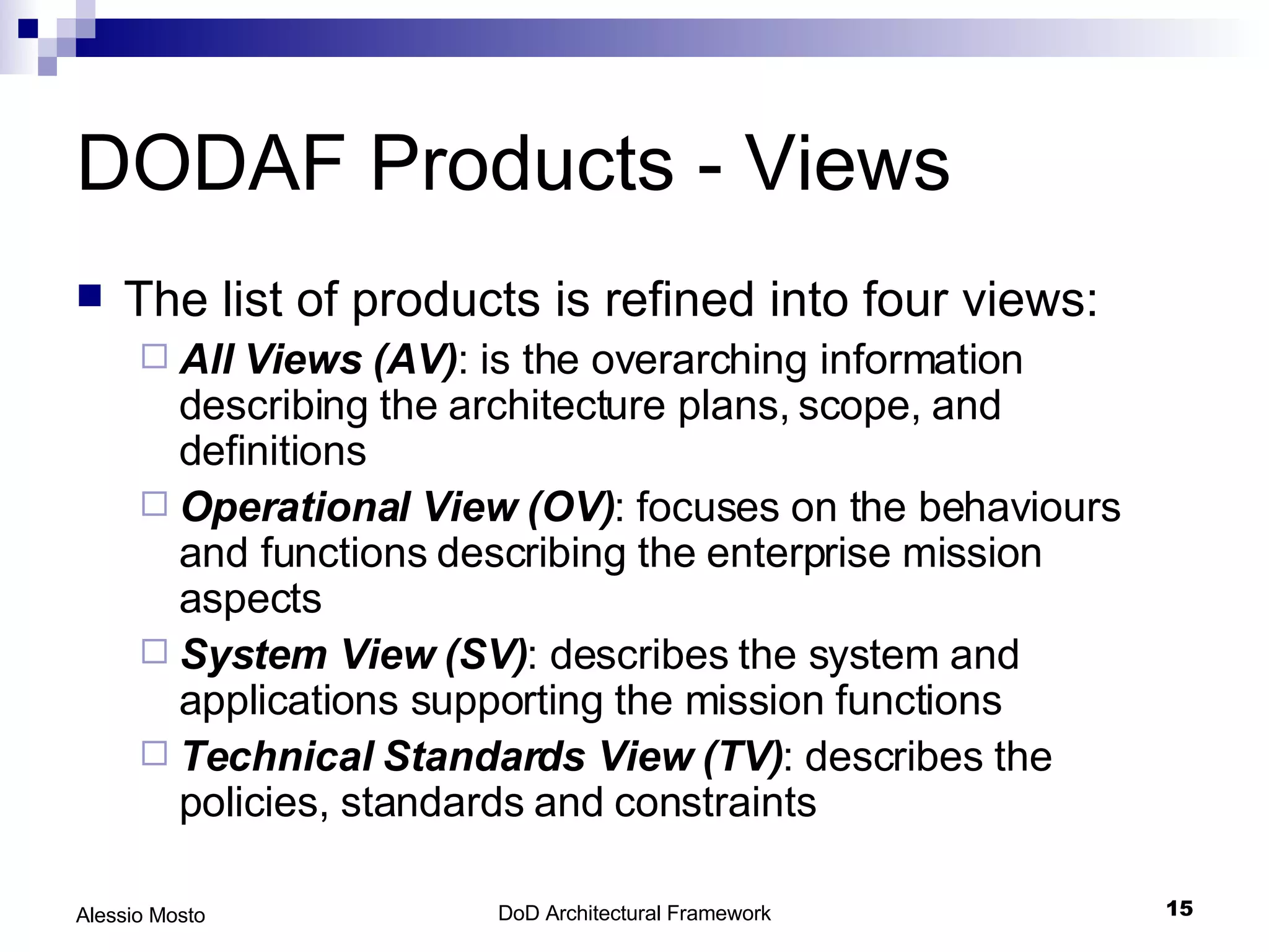 Dod Architecture Framework Overview Ppt
