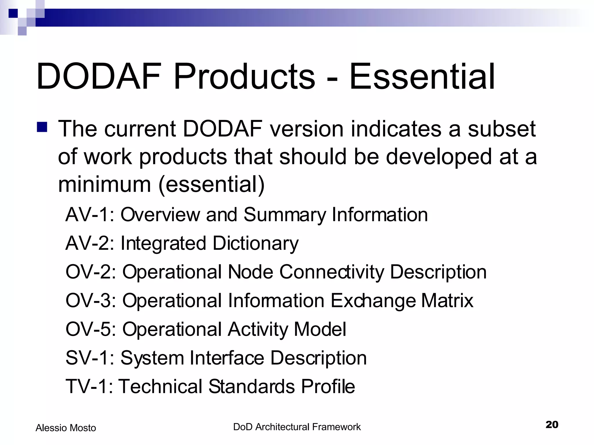 Dod Architecture Framework Overview Ppt