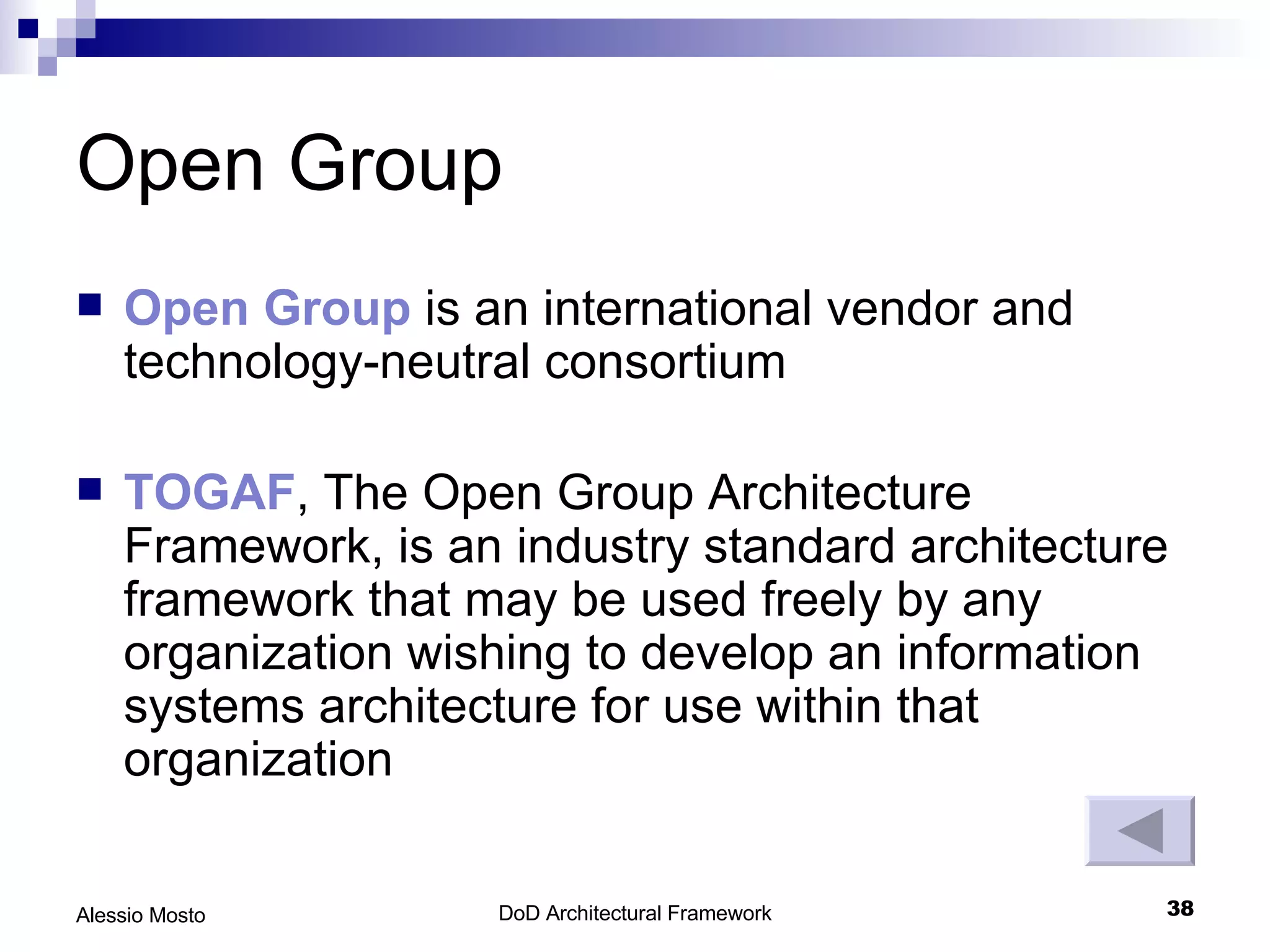 Dod Architecture Framework Overview Ppt