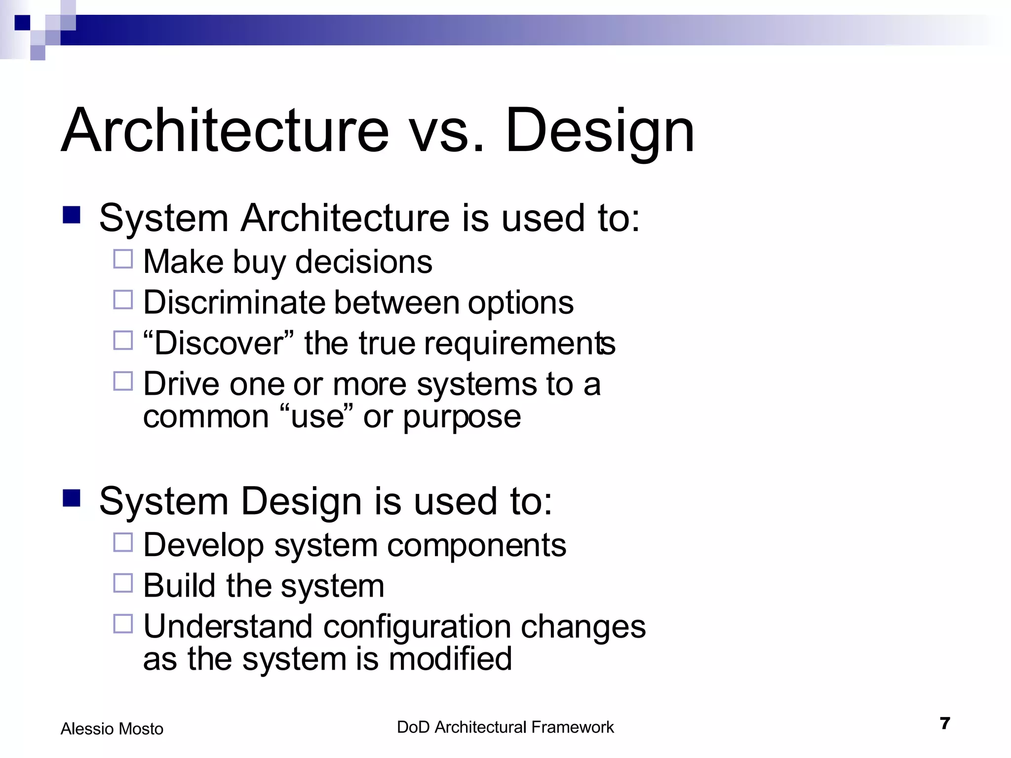 Dod Architecture Framework Overview Ppt