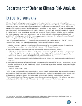 US Department of Defense: Climate Risk Analysis | PDF