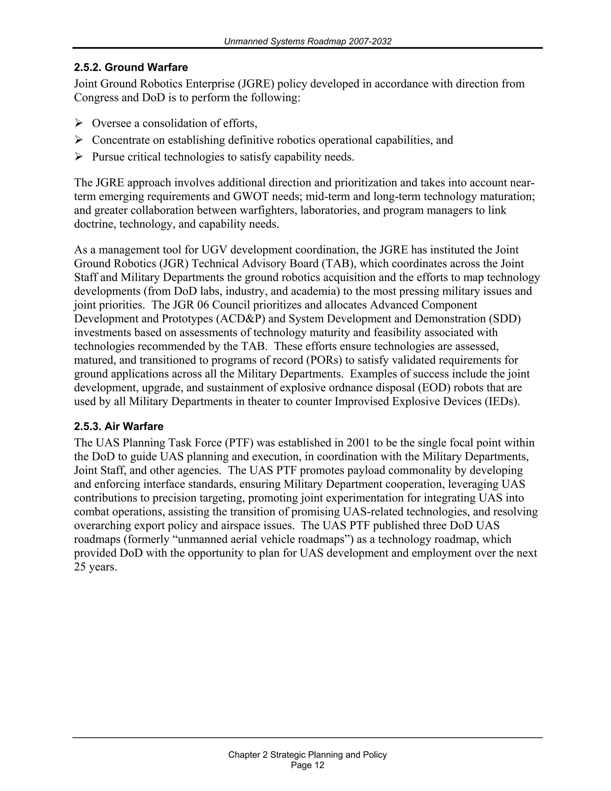 Dod Unmanned Systems Roadmap 2007-2032 | PDF