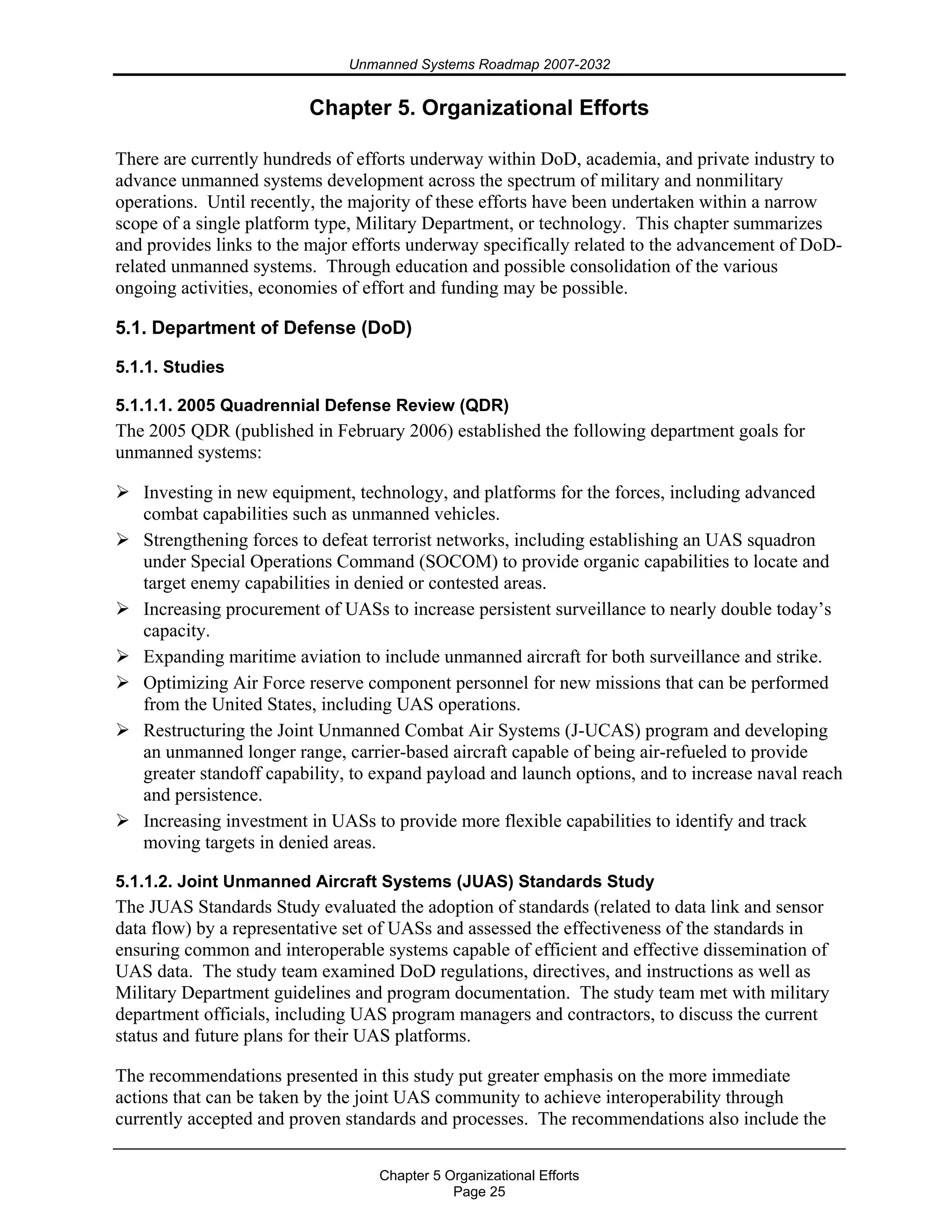 Dod Unmanned Systems Roadmap 2007-2032 | PDF