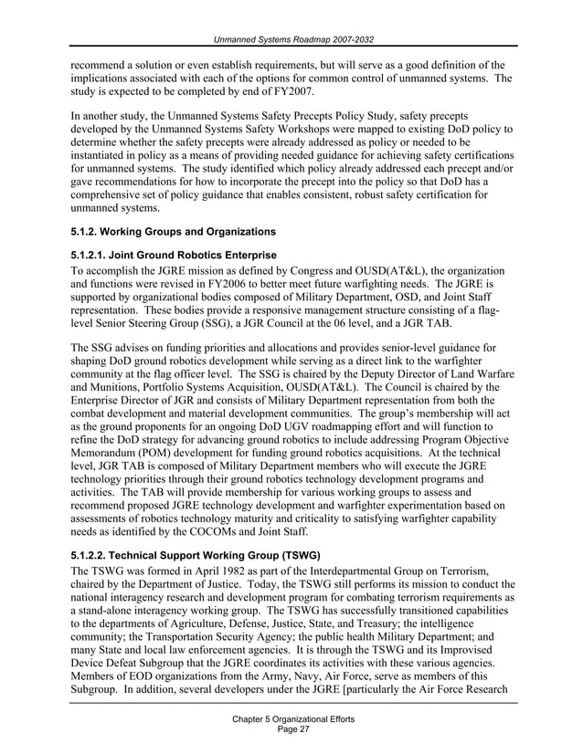 Dod Unmanned Systems Roadmap 2007-2032 | PDF