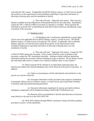 Do d access to fbi identity files dtm 14-005 | PDF