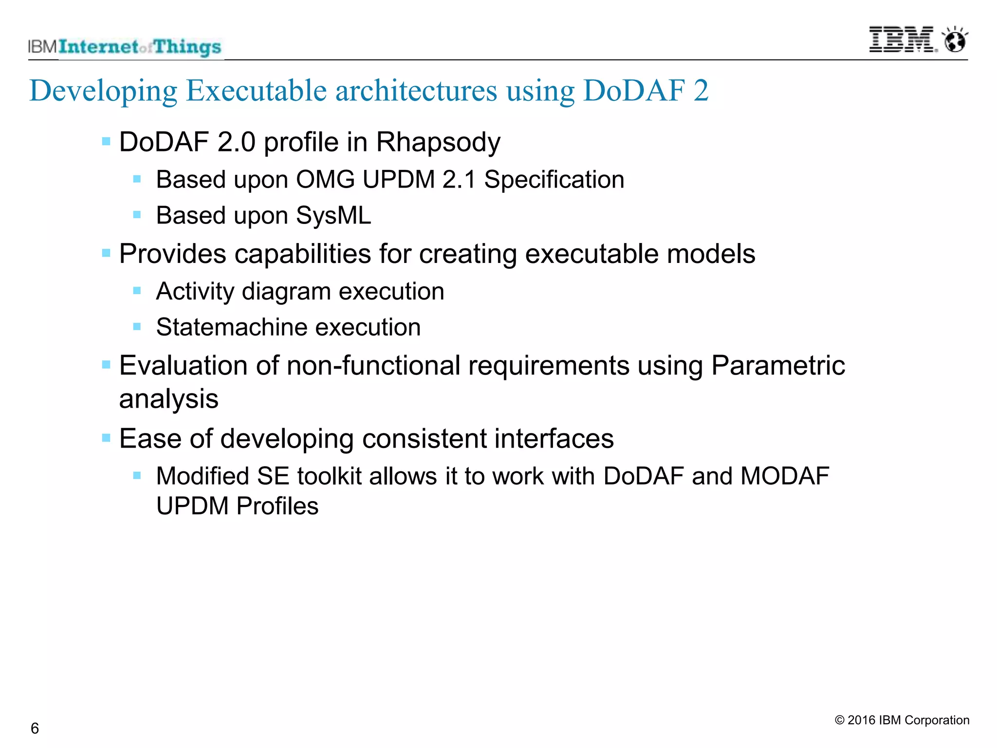 Discover DoDAF problems early in the lifecycle with model execution | PPTX