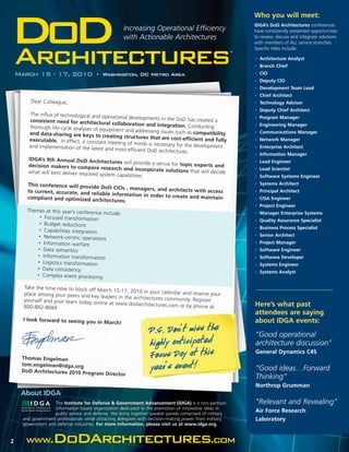 9th Annual DoD Architectures | PDF