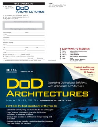 9th Annual DoD Architectures | PDF