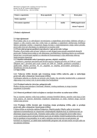 Biznis plan - Proizvodnja soka od nara | DOC