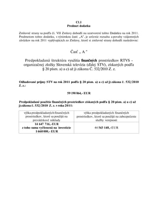 Dodatok k zmluve | PDF