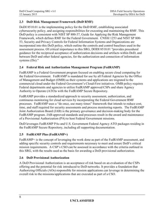 Do d cloud computing security requirements guide (srg) version 1 | PDF