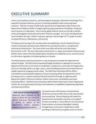 DoD Cloud Computing Strategy | PDF