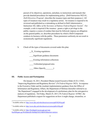 Department of Defense Preliminary Regulatory Reform Plan | PDF ...