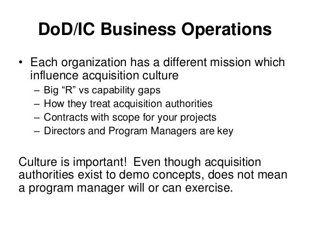 DoD/IC Business Operations • Each