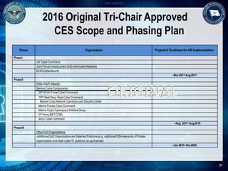 DoD Cyber Expected Service (CES) Personnel System | PDF