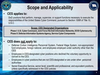 DoD Cyber Expected Service (CES) Personnel System | PDF