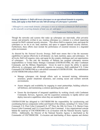 DoD Cyber Strategy | PDF