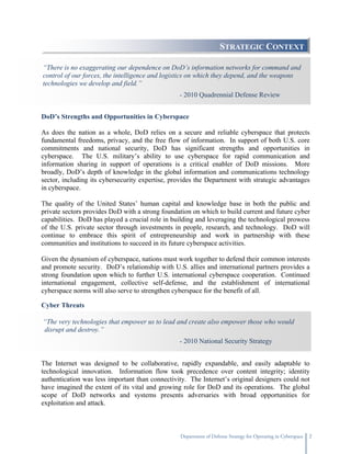 DoD Cyber Strategy | PDF