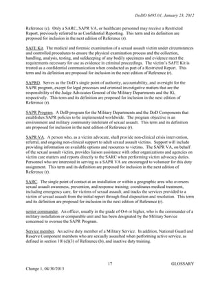 DoDD 6495.01 SAPR Program | PDF