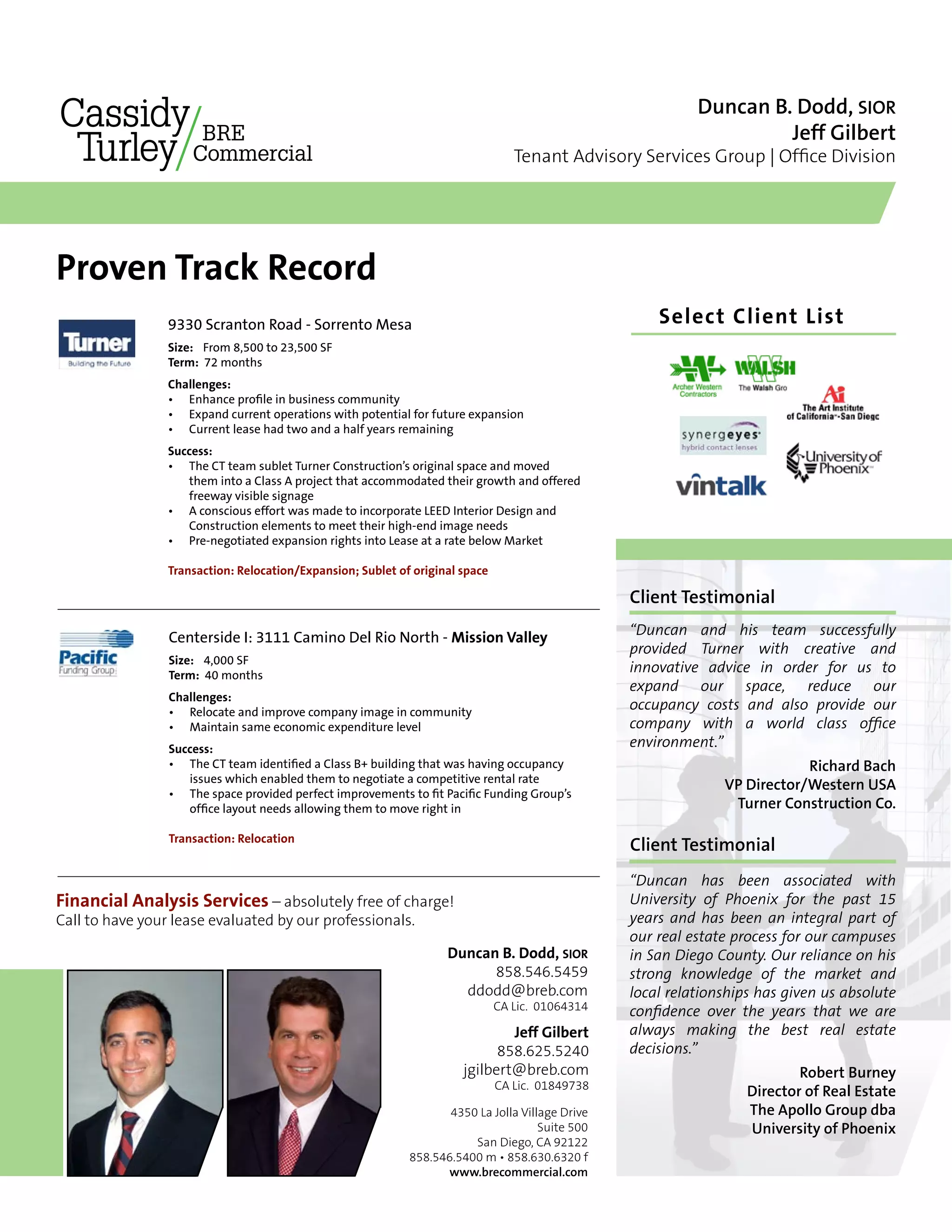 Tenant Advisory Group | PDF | Real Estate Industry | Industries