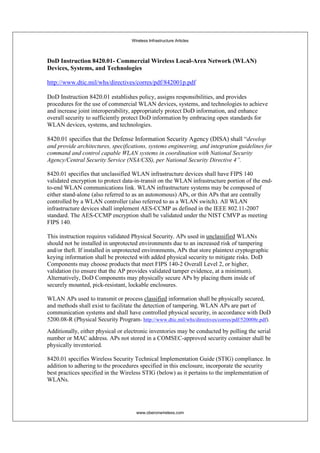Do d directives regarding wireless lan | PDF | Information and Network ...