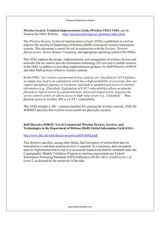 Do d directives regarding wireless lan | PDF | Information and Network ...