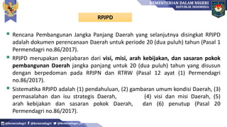 Rencana Jangka Panjang Daerah (RPJPD) Berdasarkan Peraturan Menteri ...