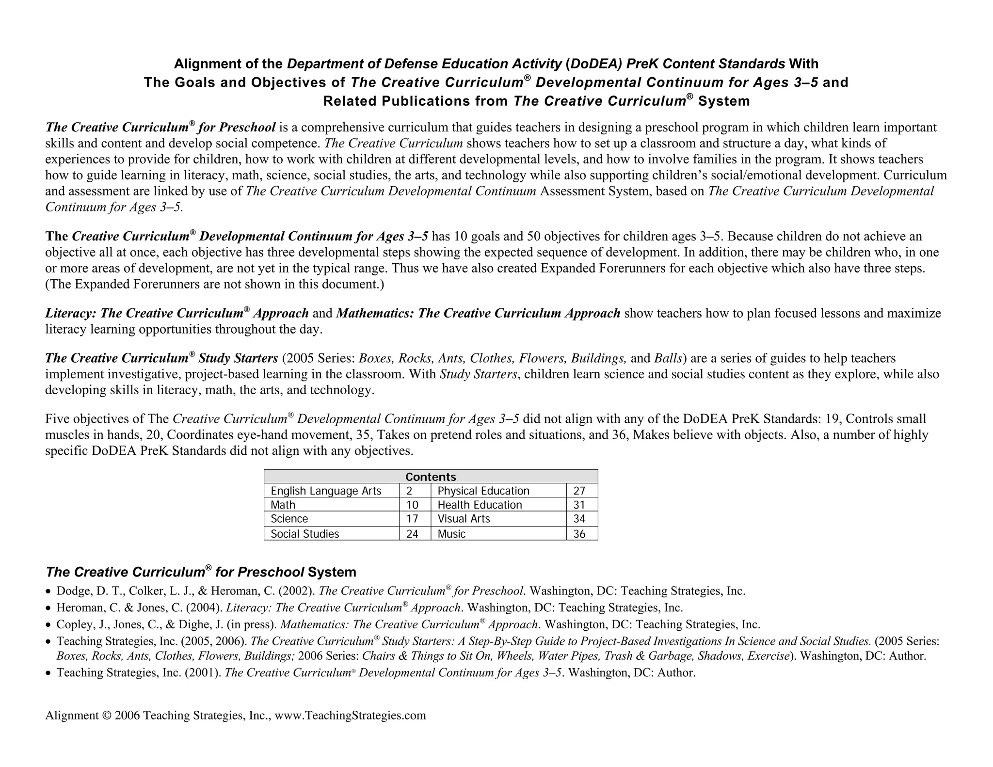 DoDEA alignment | PDF