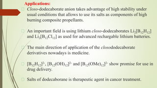 Dodecaborane anion | PPTX