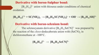 Dodecaborane anion | PPTX