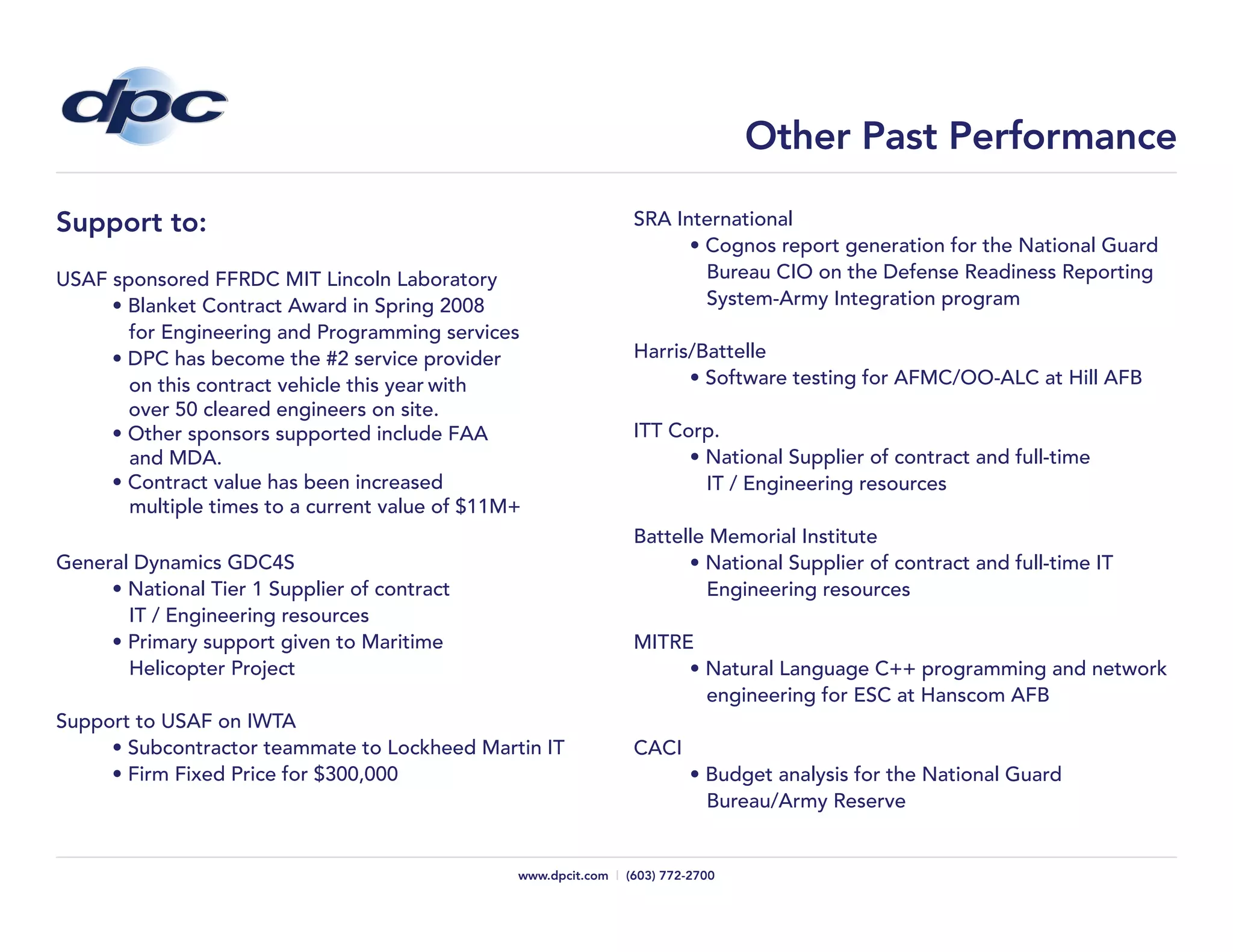 Do D Engineering Capabilities | PPT