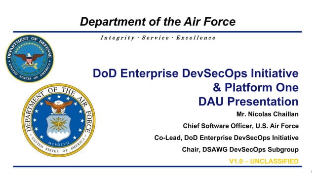 DoD Enterprise DevSecOps Initiative by Mr. Nicolas Chaillan | PPTX ...