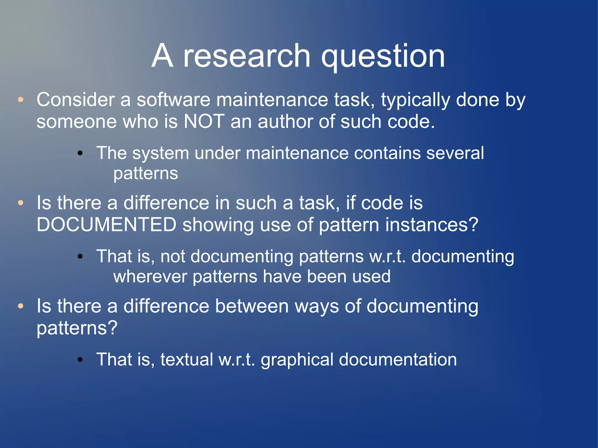 Documenting design pattern instances: A Family of experiments on Source ...