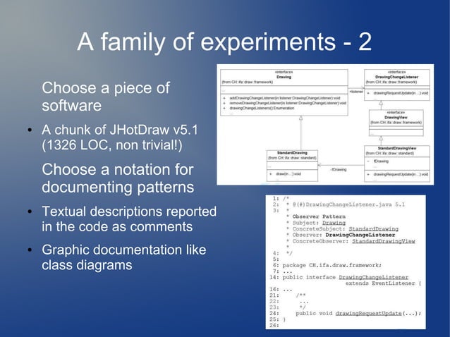Documenting design pattern instances: A Family of experiments on Source code comprehensibility | PDF