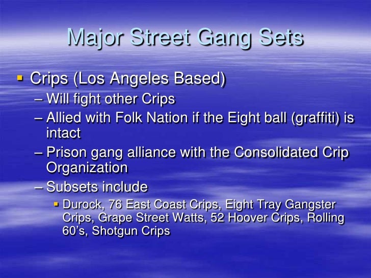 Criminal Street Gangs
