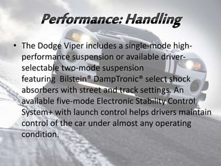 Dodge Viper - The Serpent of the Roads | PPTX