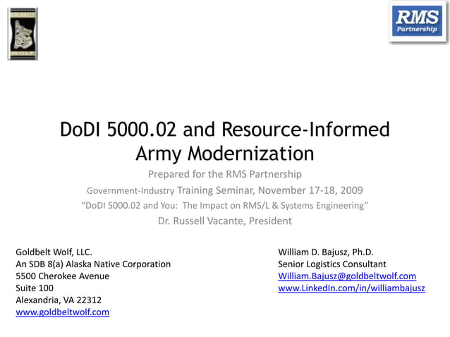 DoDi 5000.02 And Resource Informed Army Modernization | PPTX | Defense ...