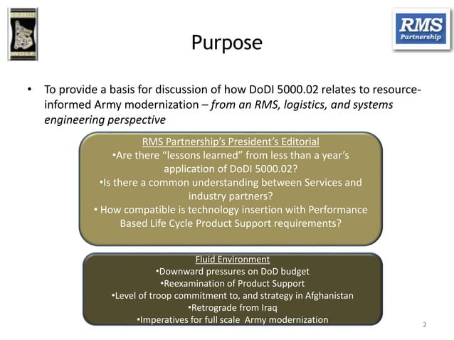 DoDi 5000.02 And Resource Informed Army Modernization | PPTX | Defense ...